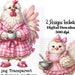 Funny Chickens Clipart, Girly Chicks Png, Baking Clipart, Coffee and ...