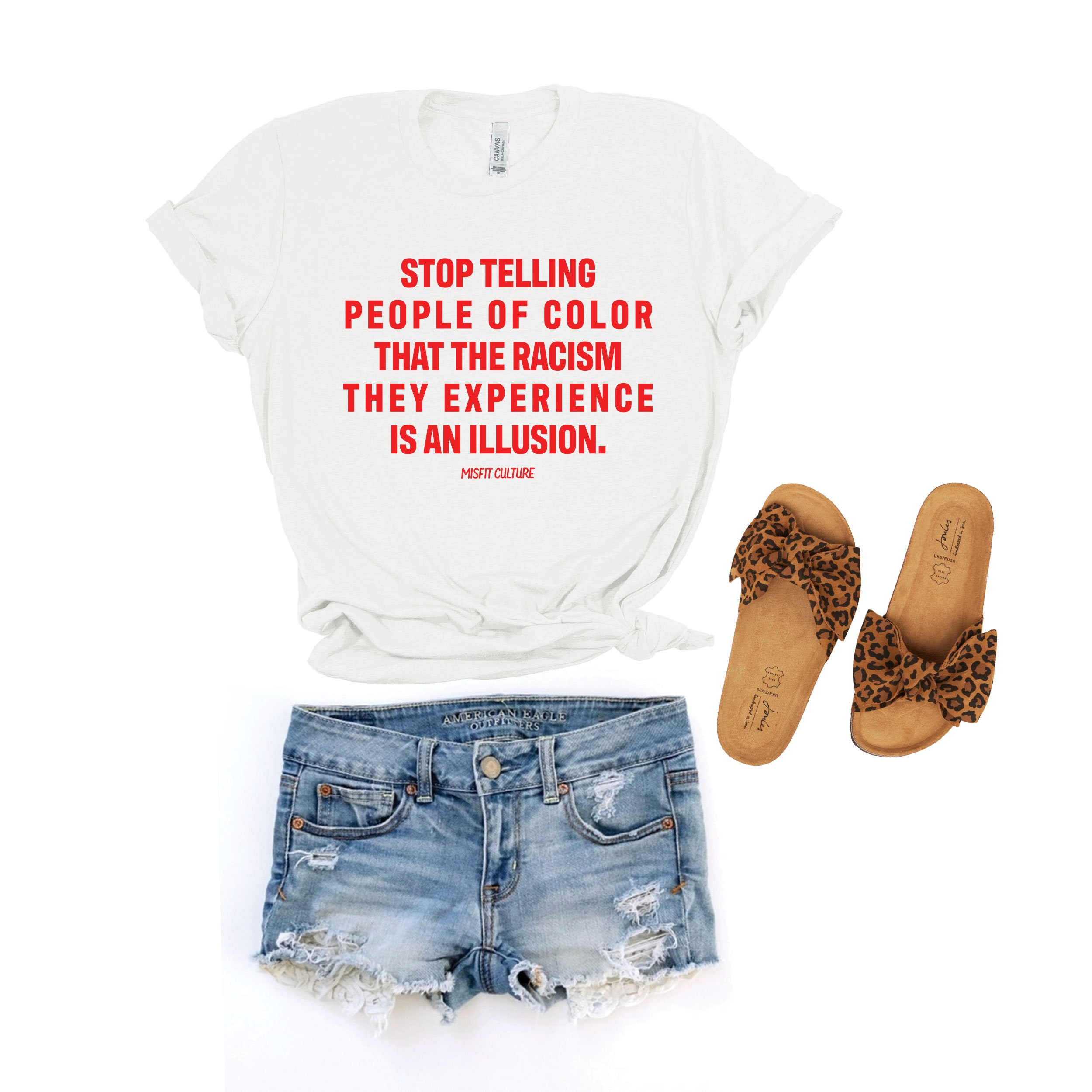 Stop Telling People of Color Racism is an Illusion Shirt | Etsy