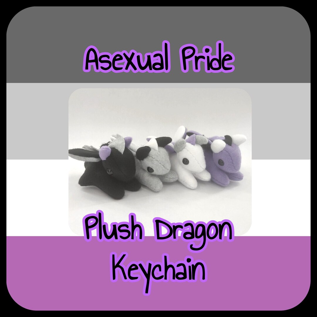 Ace Pride Plush Dragon Keychain - Etsy