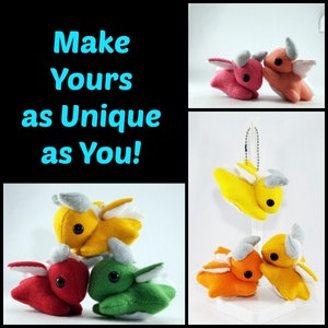 Customizable Plush Dragon Keychain - Etsy