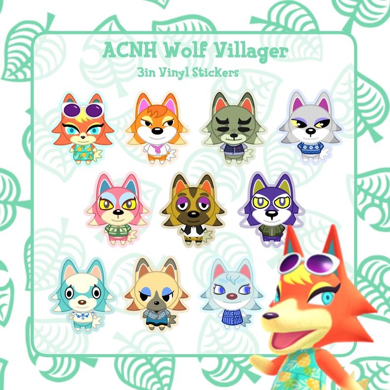 Anthropomorphic Wolf Villager 3in Vinyl Stickers - Etsy