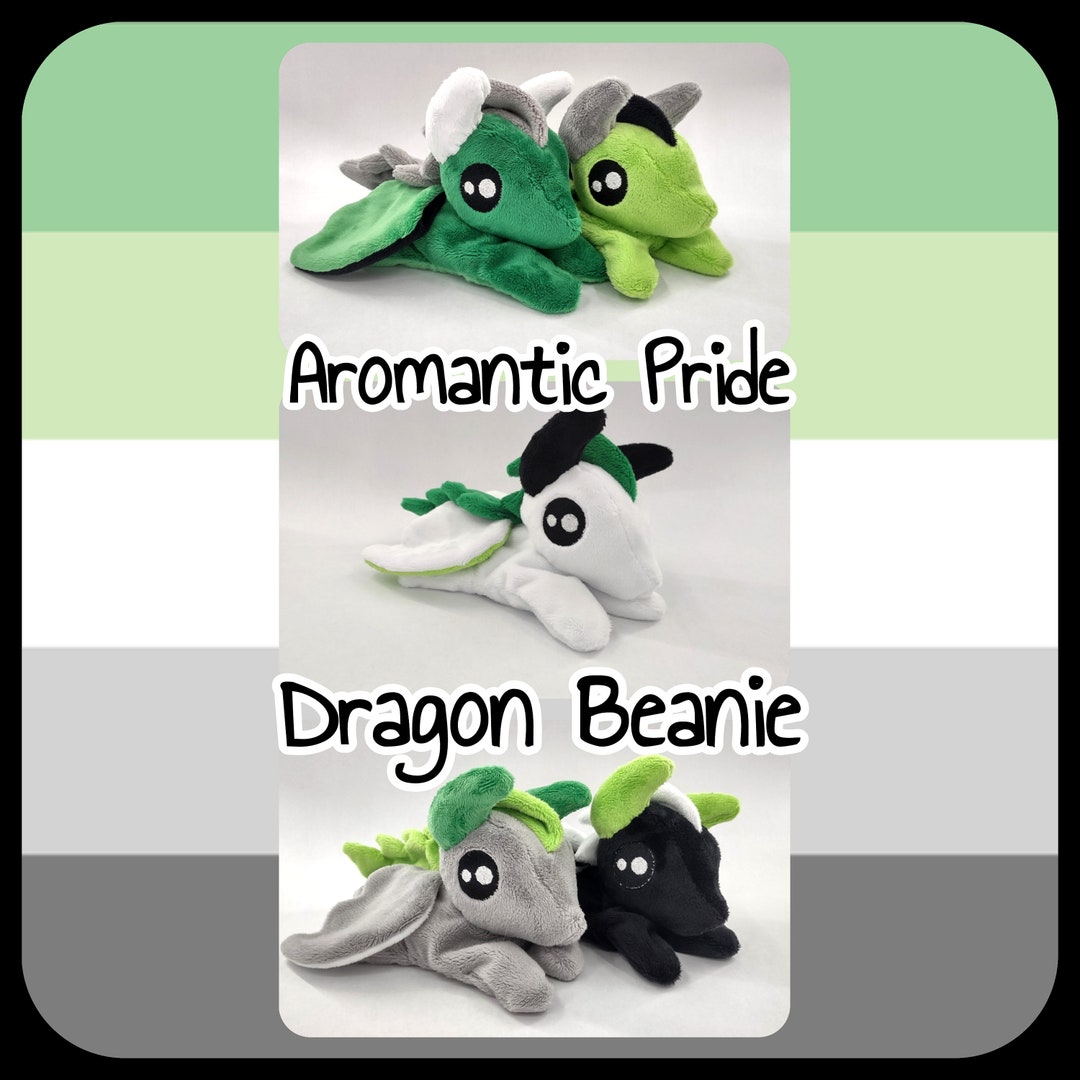 Aromantic Pride Beanie Dragon Plush - Etsy