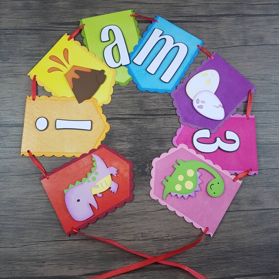 Personalised Dinosaur Bunting Dinosaur Bedroom Decor | Etsy