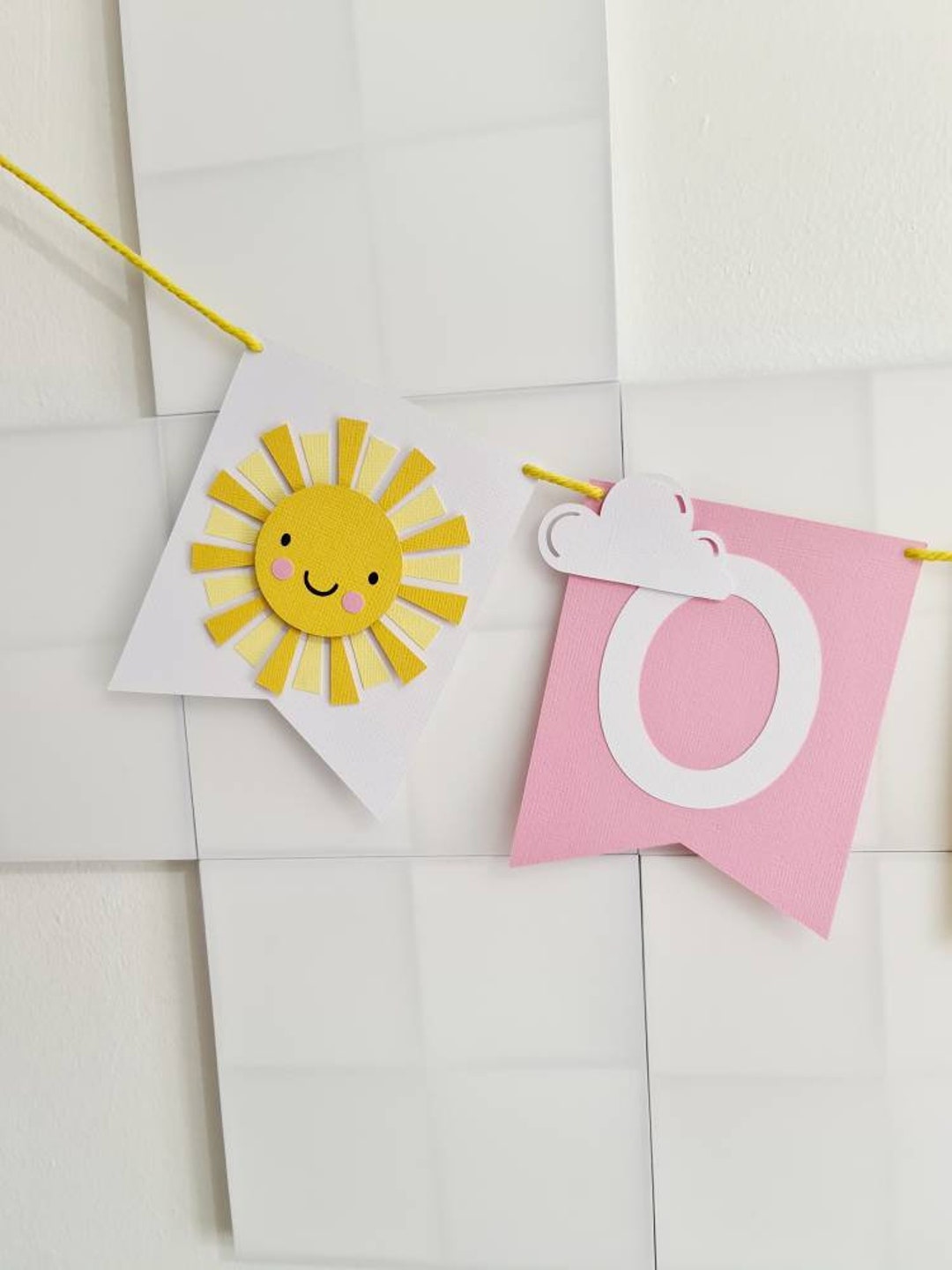 Sunshine One Bunting, You Are My Sunshine Bunting, Pink First Birthday ...