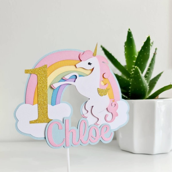 Unicorn Cake Topper - Etsy
