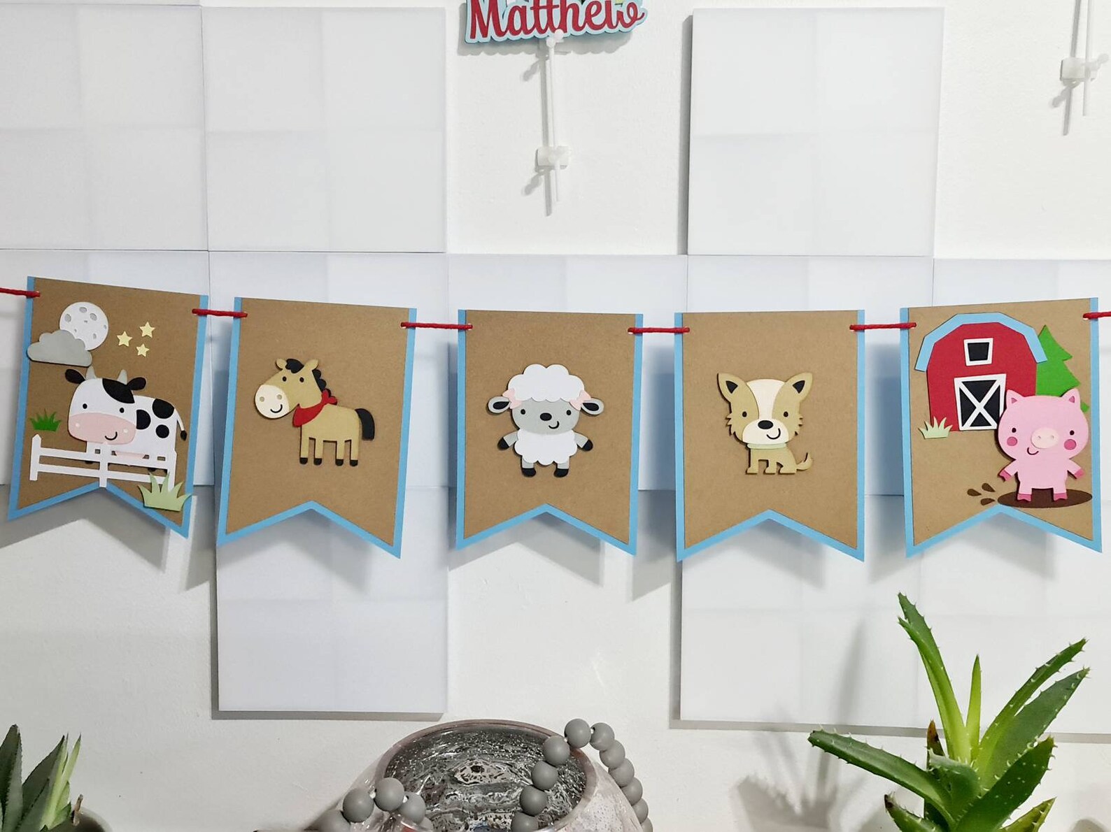 Farm Animal Bunting Farmyard Banner Farm Cake Smash Props | Etsy