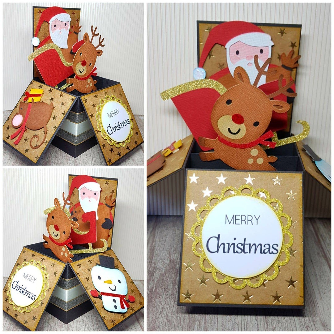 3D Pop up Christmas Box Card, 3D Christmas Card - Etsy