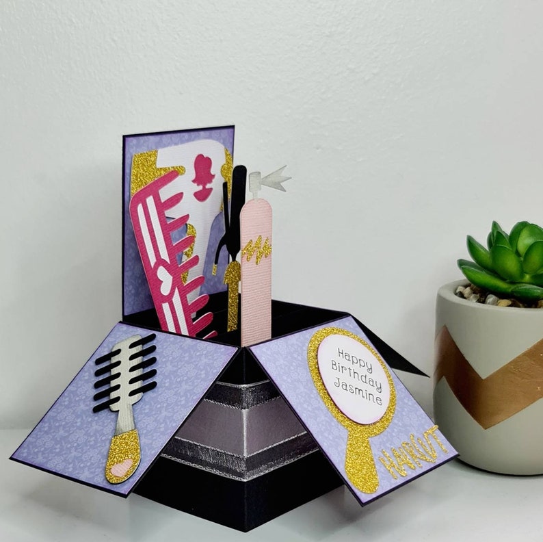 Personalised Hairdressers Pop up Box Card Unique Hairdresser | Etsy UK