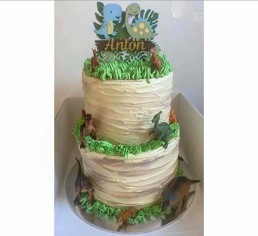 Personalised Dinosaur Cake Topper with Name Dinosaur Name | Etsy
