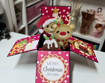 3D Gingerbread House Christmas Card, Pop up Box Card - Etsy