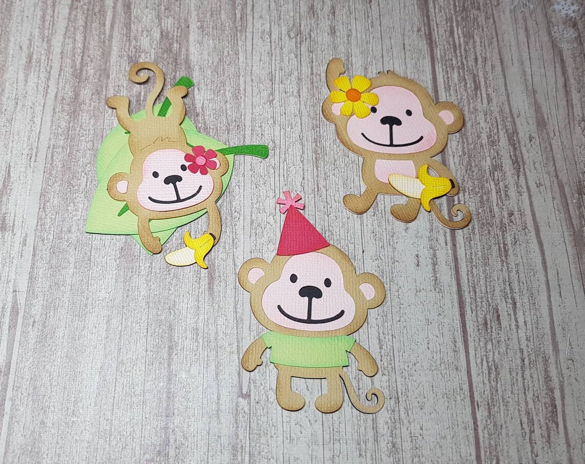 Personalised Monkey Box Card Pop up Monkey Birthday Card - Etsy