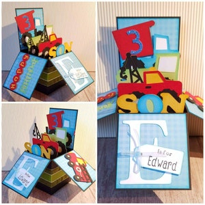 Personalised Cars Pop up Box Card, Unique Cars Birthday Card - Etsy