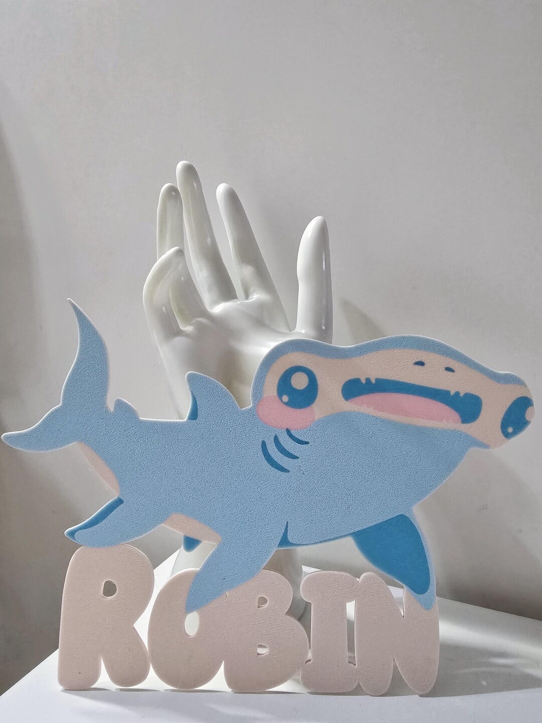 3D Printed Shark Name Sign Personalised - Etsy