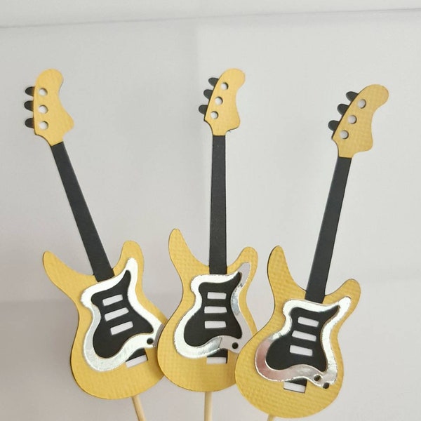 Guitar Cake Topper - Etsy UK
