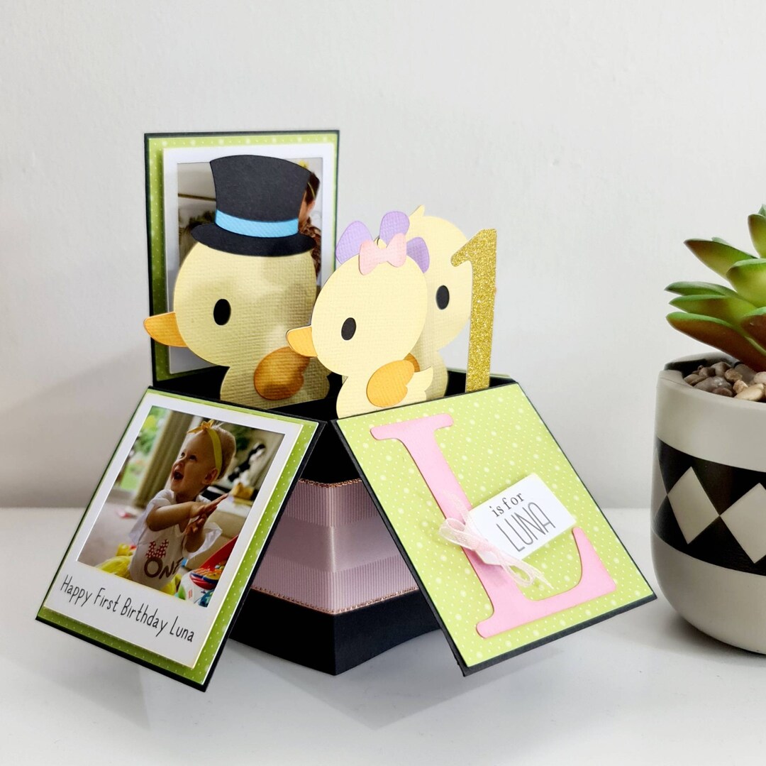 Personalised Duck Pop up Box Card, Unique Duck Birthday Card - Etsy