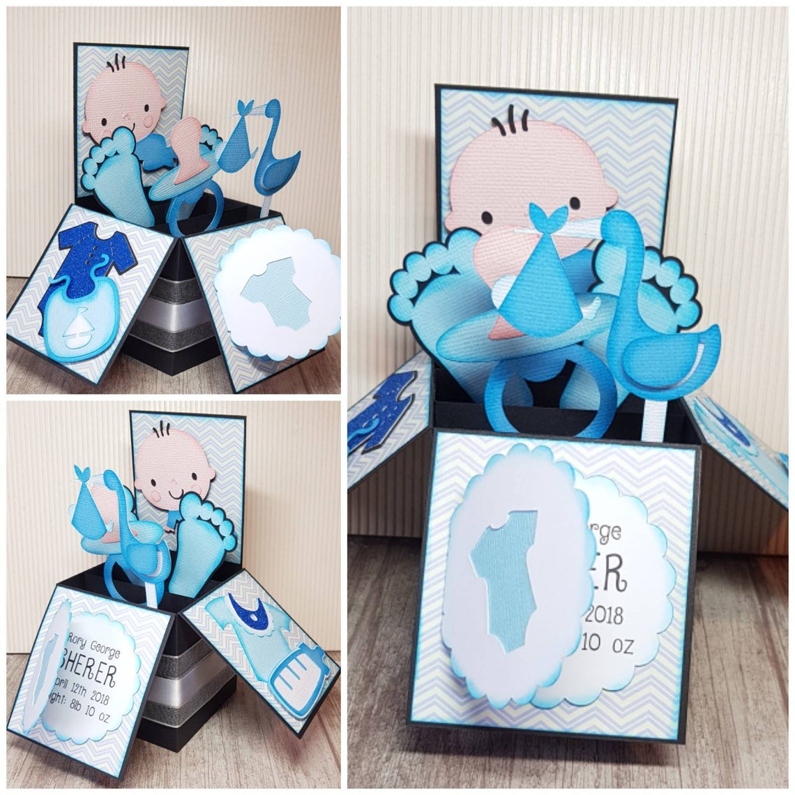 Personalised Baby Pop Up Card Unique New Baby Box Card | Etsy
