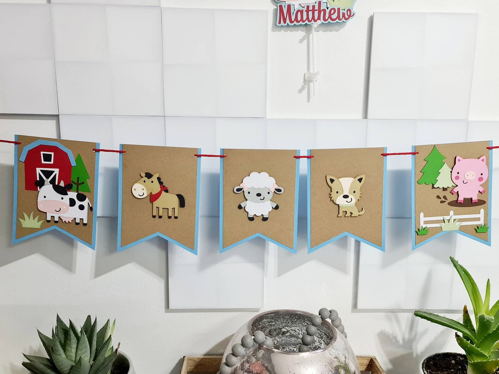 Farm Animal Bunting Farmyard Banner Farm Cake Smash Props - Etsy