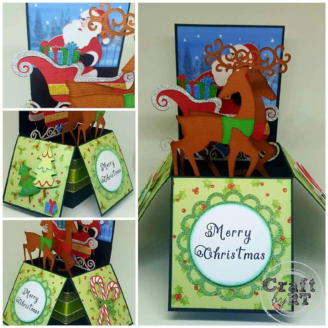 Personalised Christmas Pop up Card Unique Christmas Box Card - Etsy