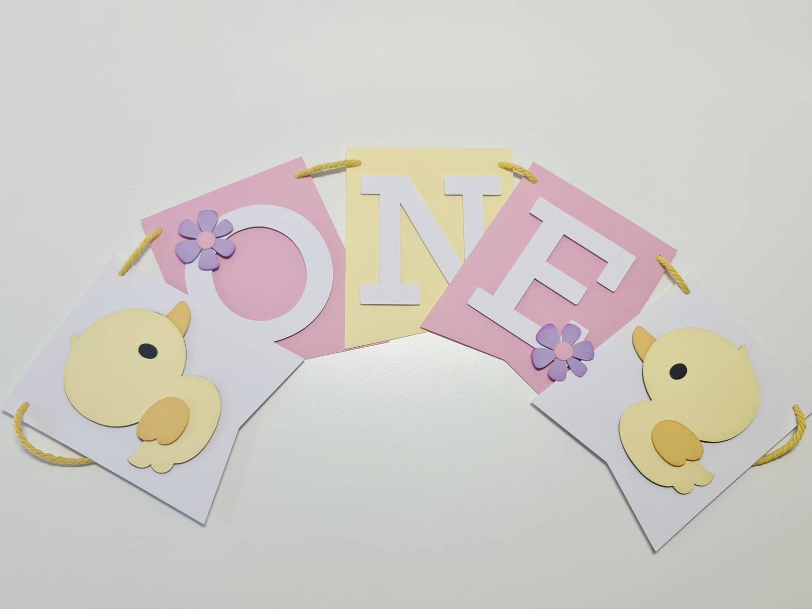 Duck One Bunting, Duck First Birthday Bunting, High Chair Bunting, Cake ...