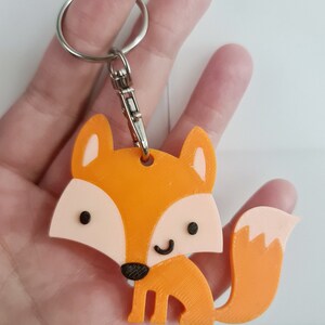 Fox Keyring 3D Printed - Etsy