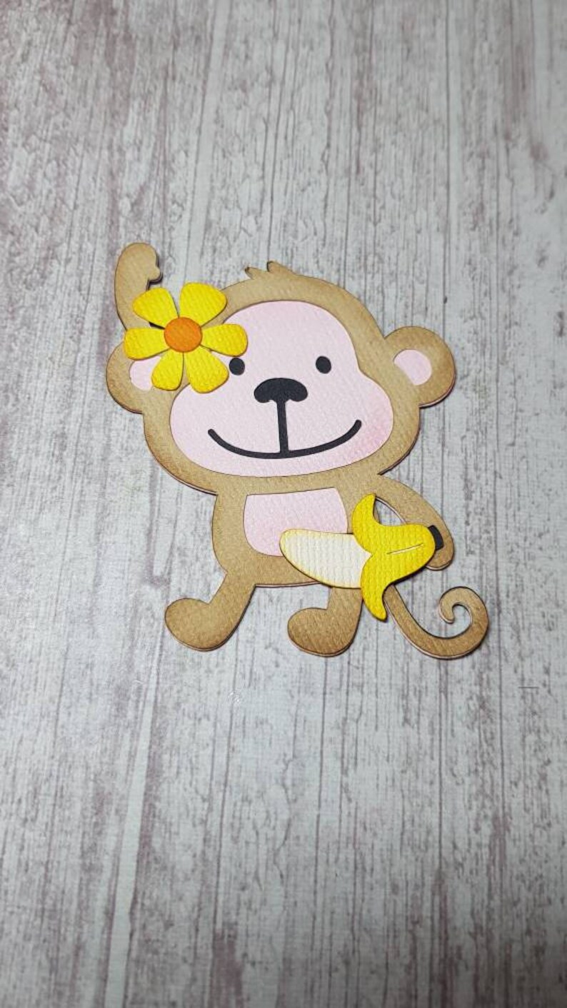Personalised Monkey Box Card, Pop up Monkey Birthday Card - Etsy
