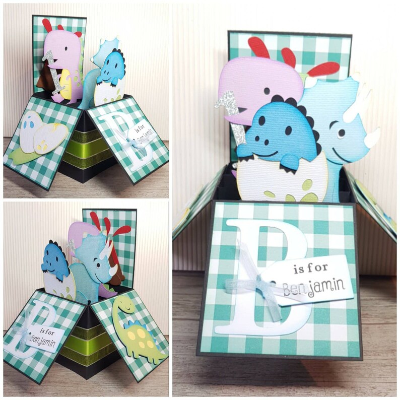 Personalised Dinosaur Pop up Card Unique Dinosaur Box Card - Etsy