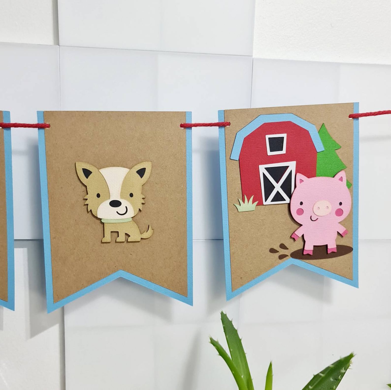 Farm Animal Bunting Farmyard Banner Farm Cake Smash Props | Etsy