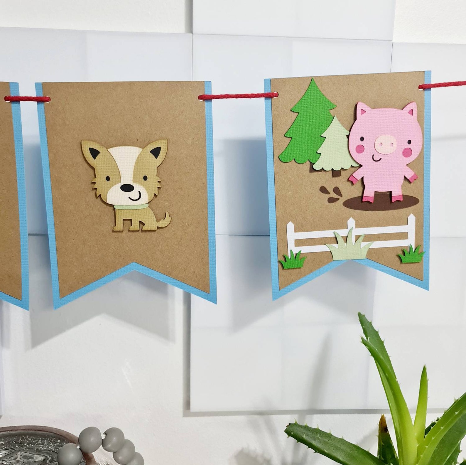 Farm Animal Bunting Farmyard Banner Farm Cake Smash Props | Etsy