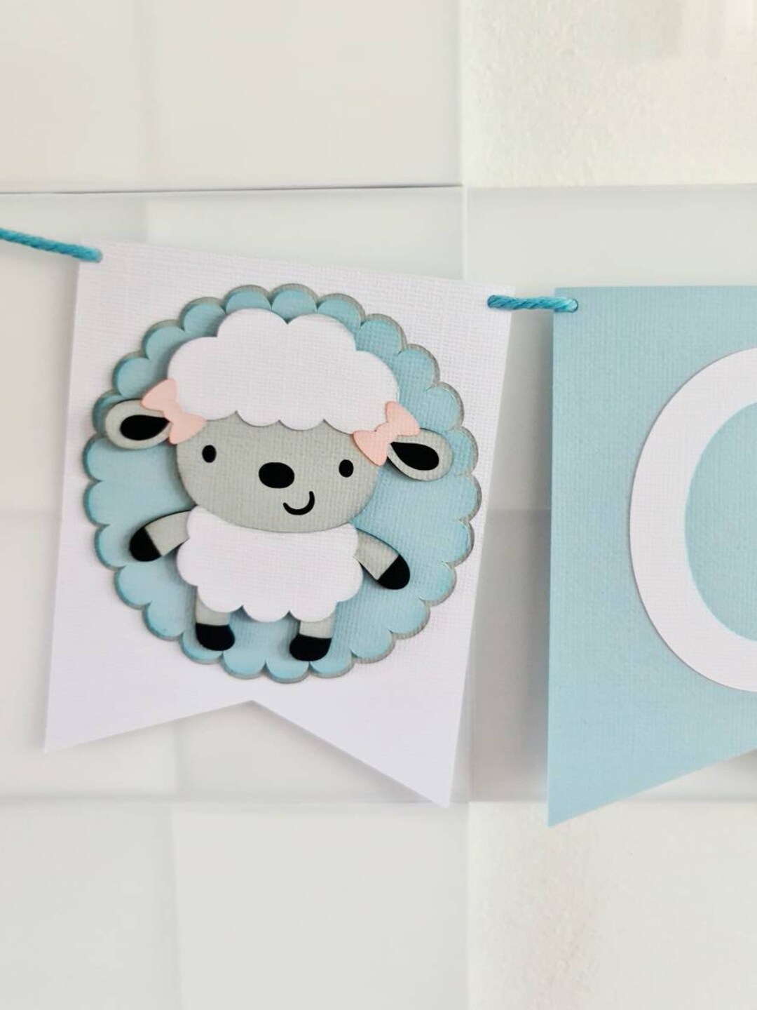 Personalised Farm Bunting, Cow and Sheep One Bunting, First Birthday ...