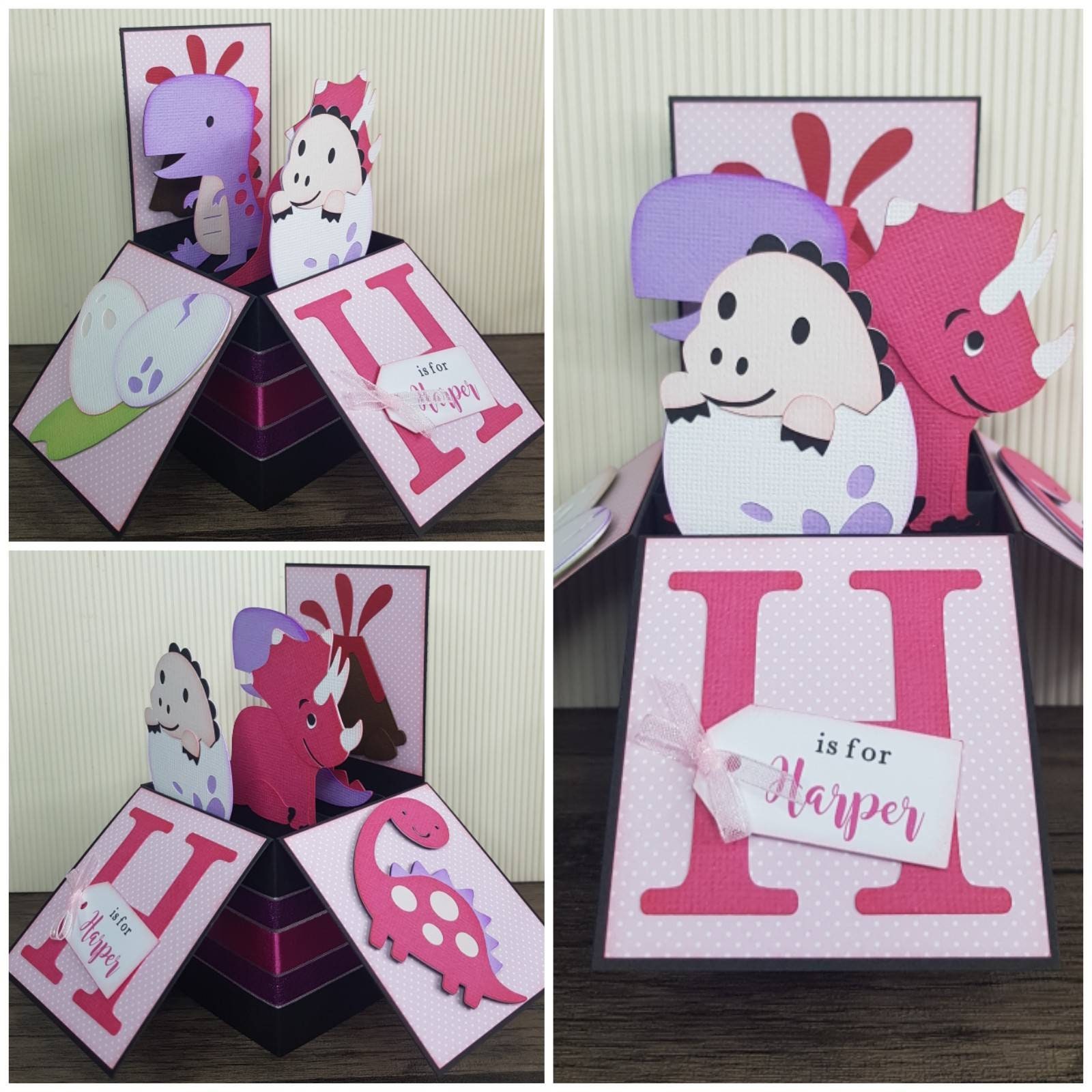 Personalised Dinosaur Pop Up Card Unique Dinosaur Box Card | Etsy