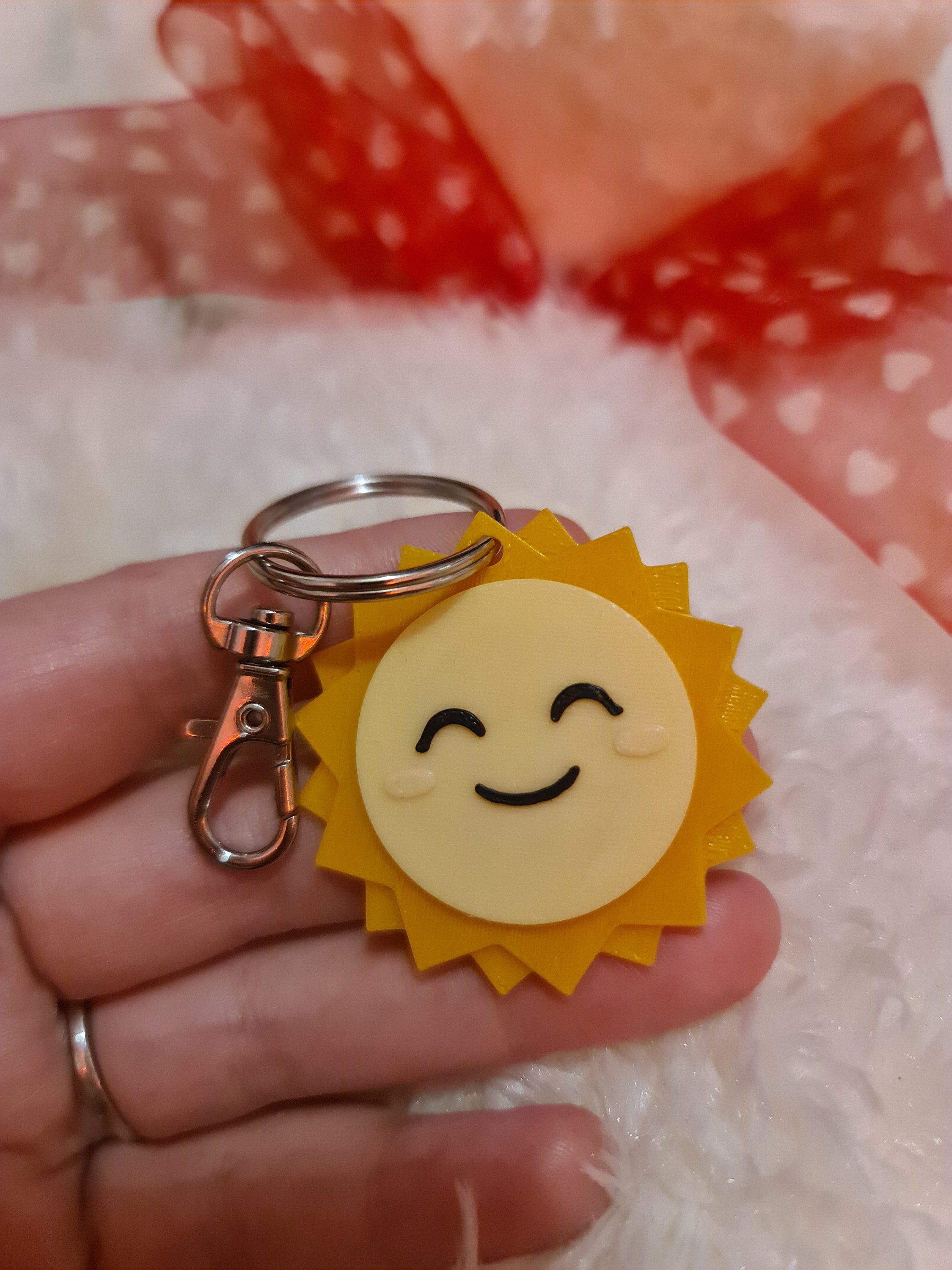 3D Printed Sun You Are My Sunshine Keyring - Etsy