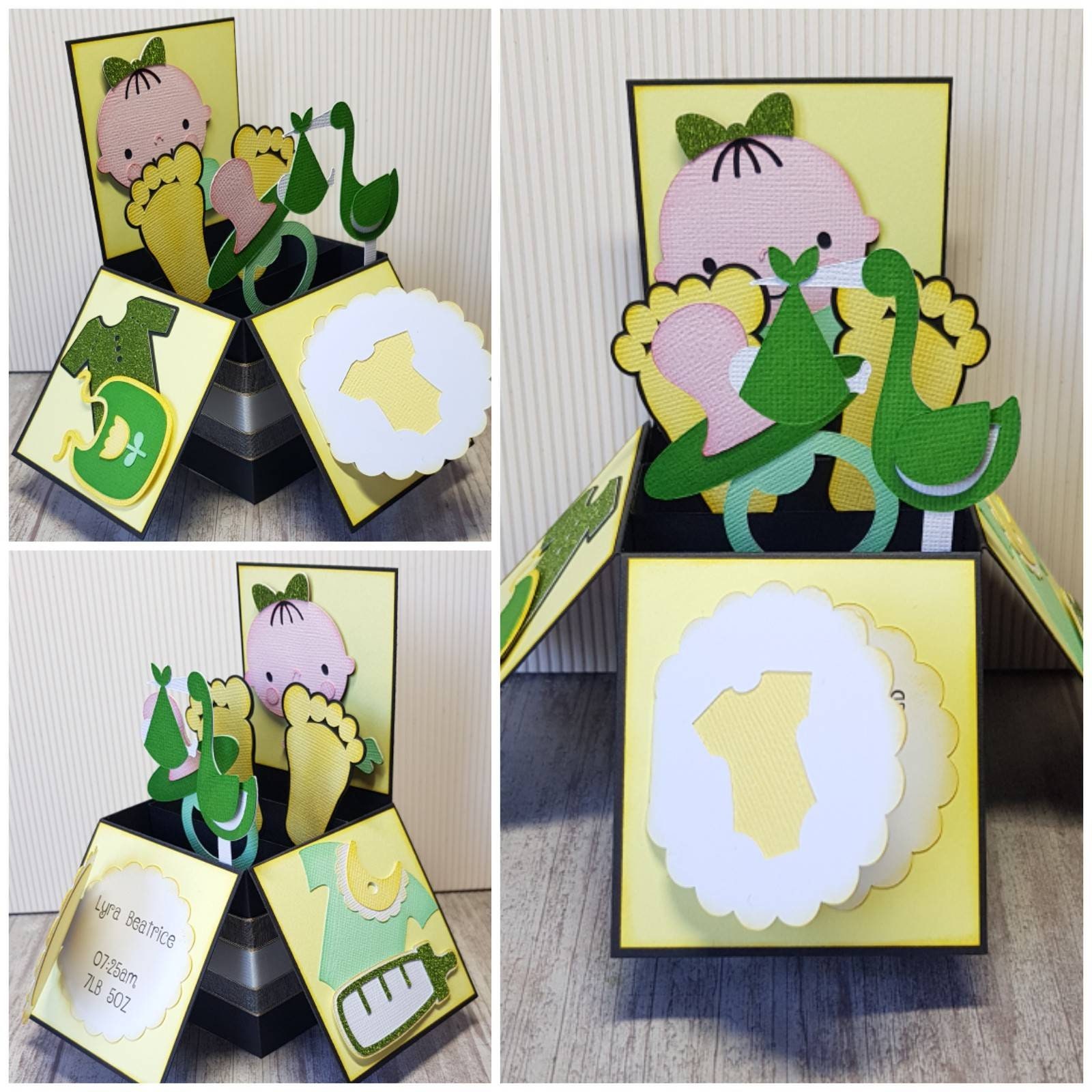 Personalised Baby Pop Up Card Unique New Baby Box Card | Etsy