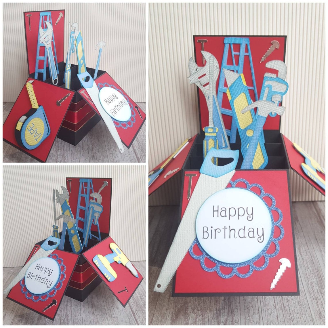 Personalised Tool Box Card Tools Birthday Card Handyman | Etsy