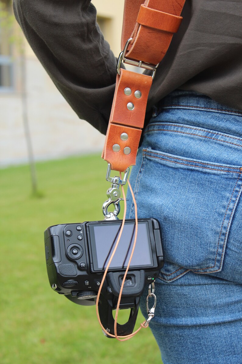 Dual Cameras Leather Strap Full Grain Leather Multicamera | Etsy