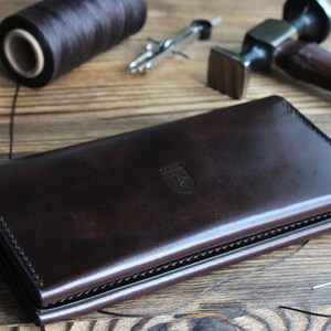 Mens Long Wallet Personalized Long Wallet With Coin Purse - Etsy