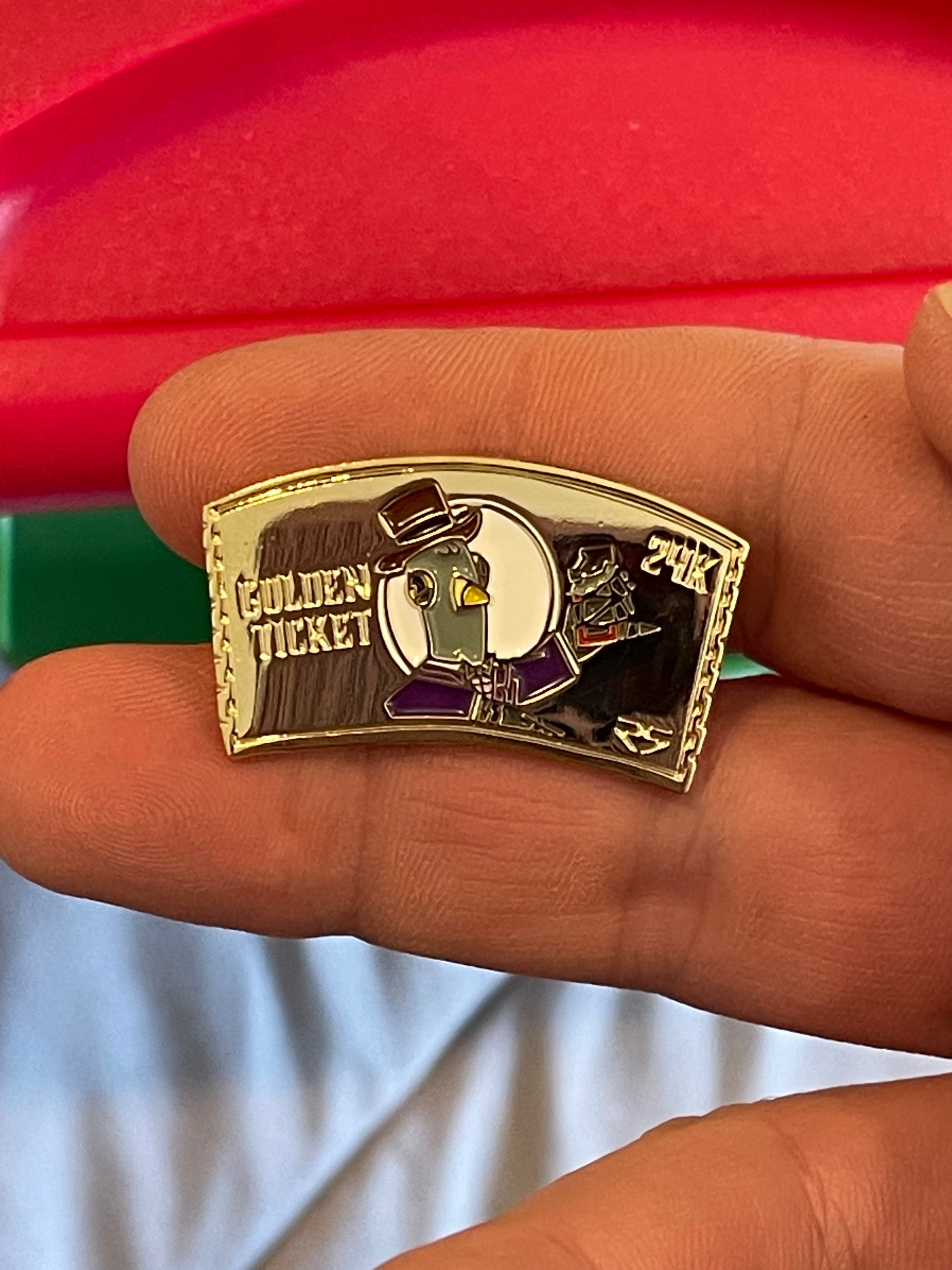 The Wonka Pigeon 1.5 Double Prong Gold Finish Soft Enamel Hat - Etsy