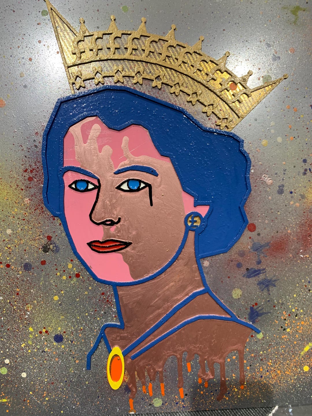 Queen Lizzy Original Art (not a Print) Pop Art - Etsy