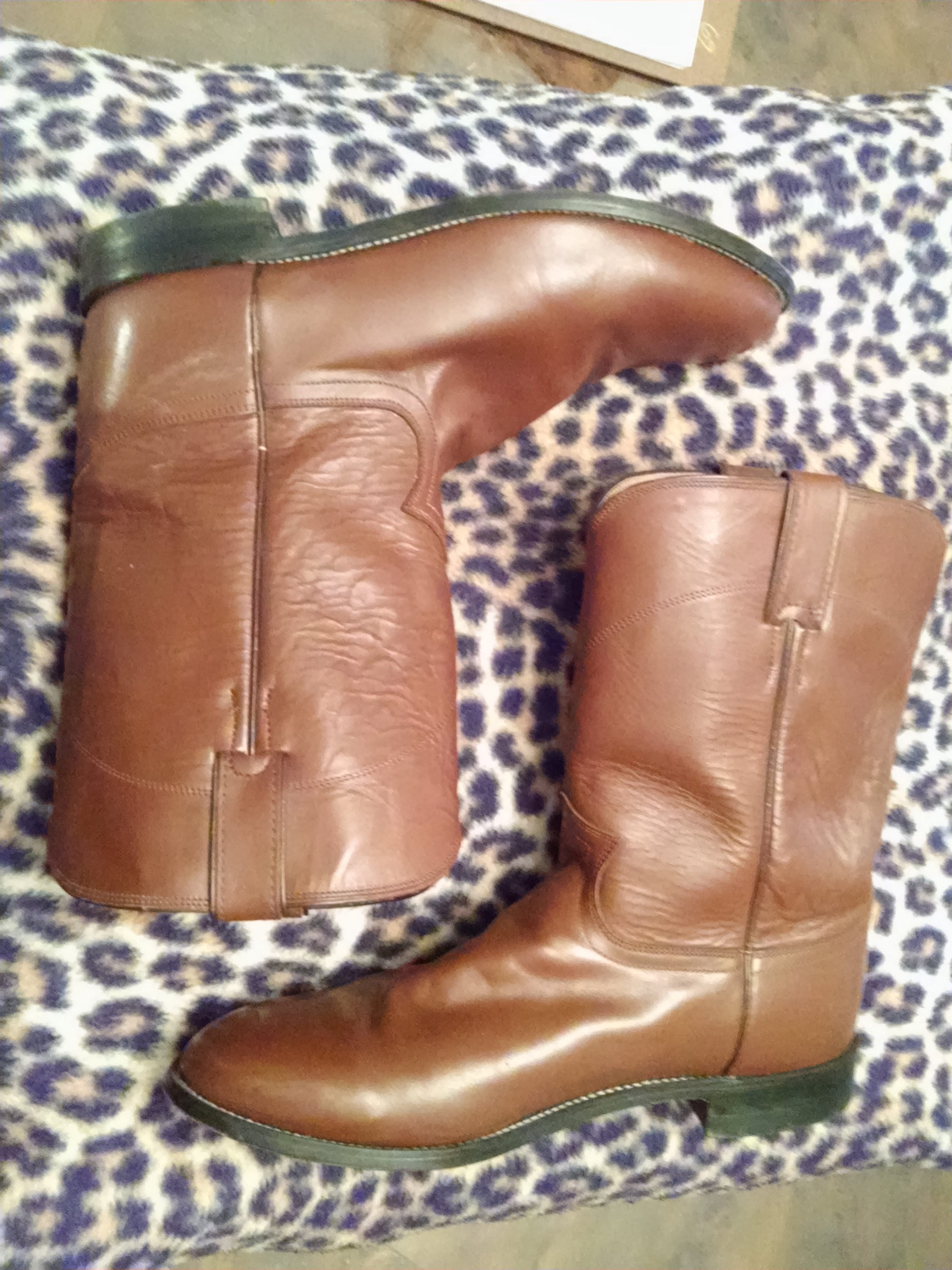 Chocolate Brown Justin Roper Cowboy Boots - Etsy