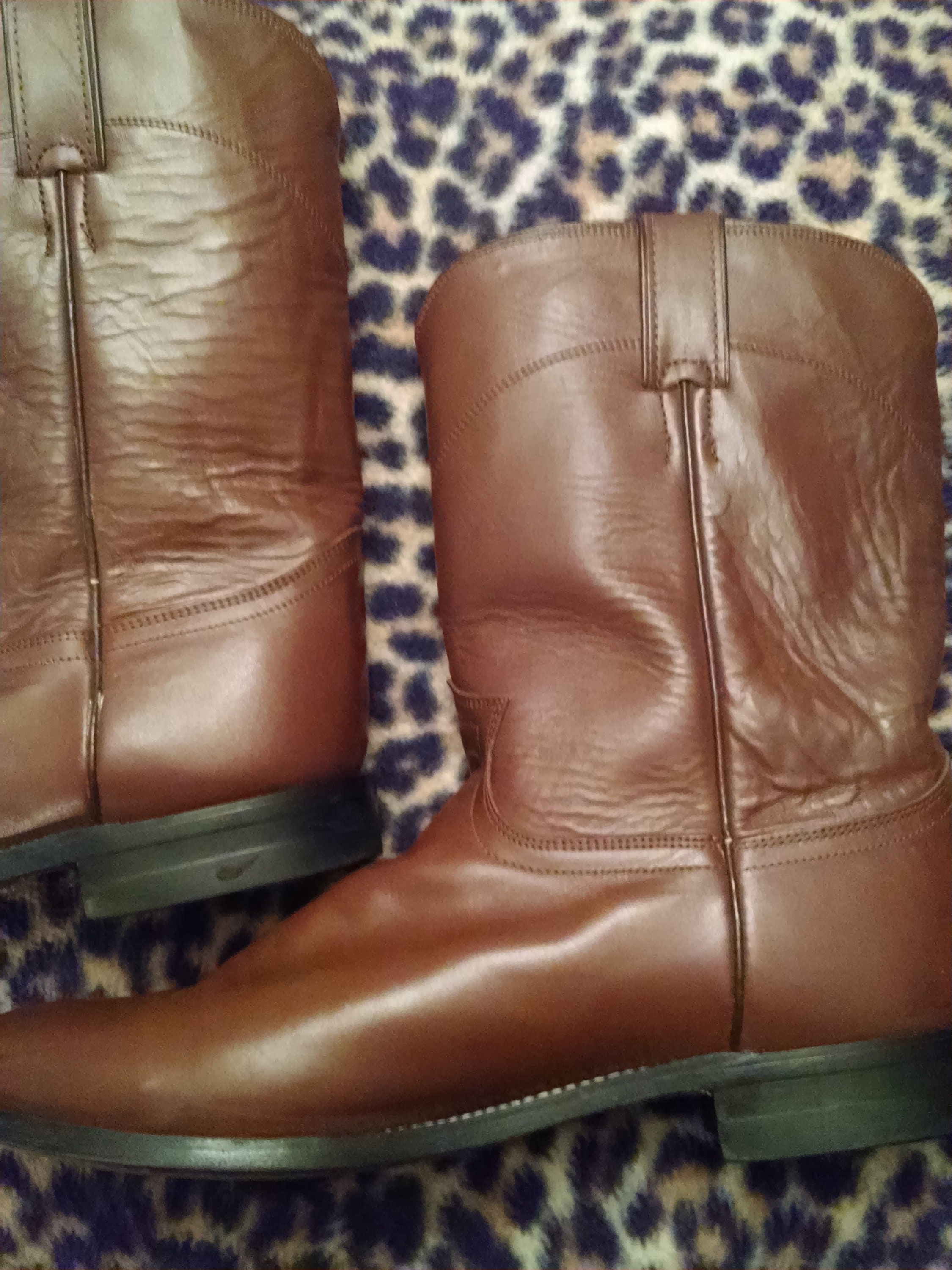 Chocolate Brown Justin Roper Cowboy Boots - Etsy