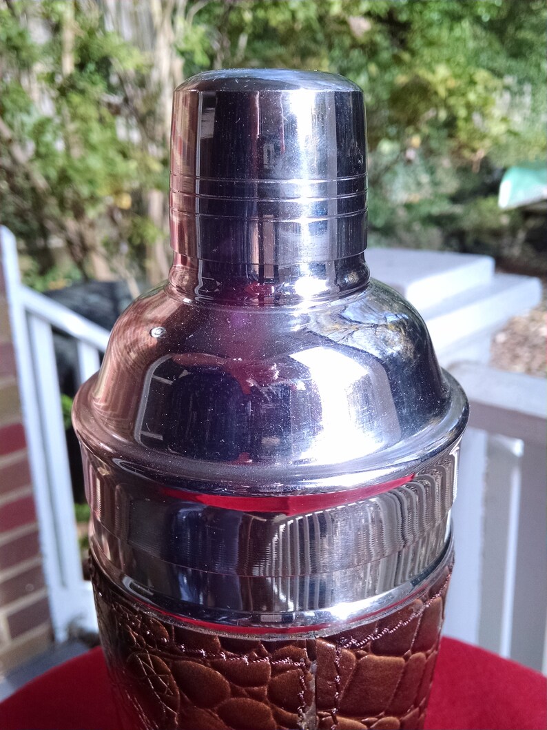 Hip Faux Alligator Skin Covered Cocktail Shaker - Etsy