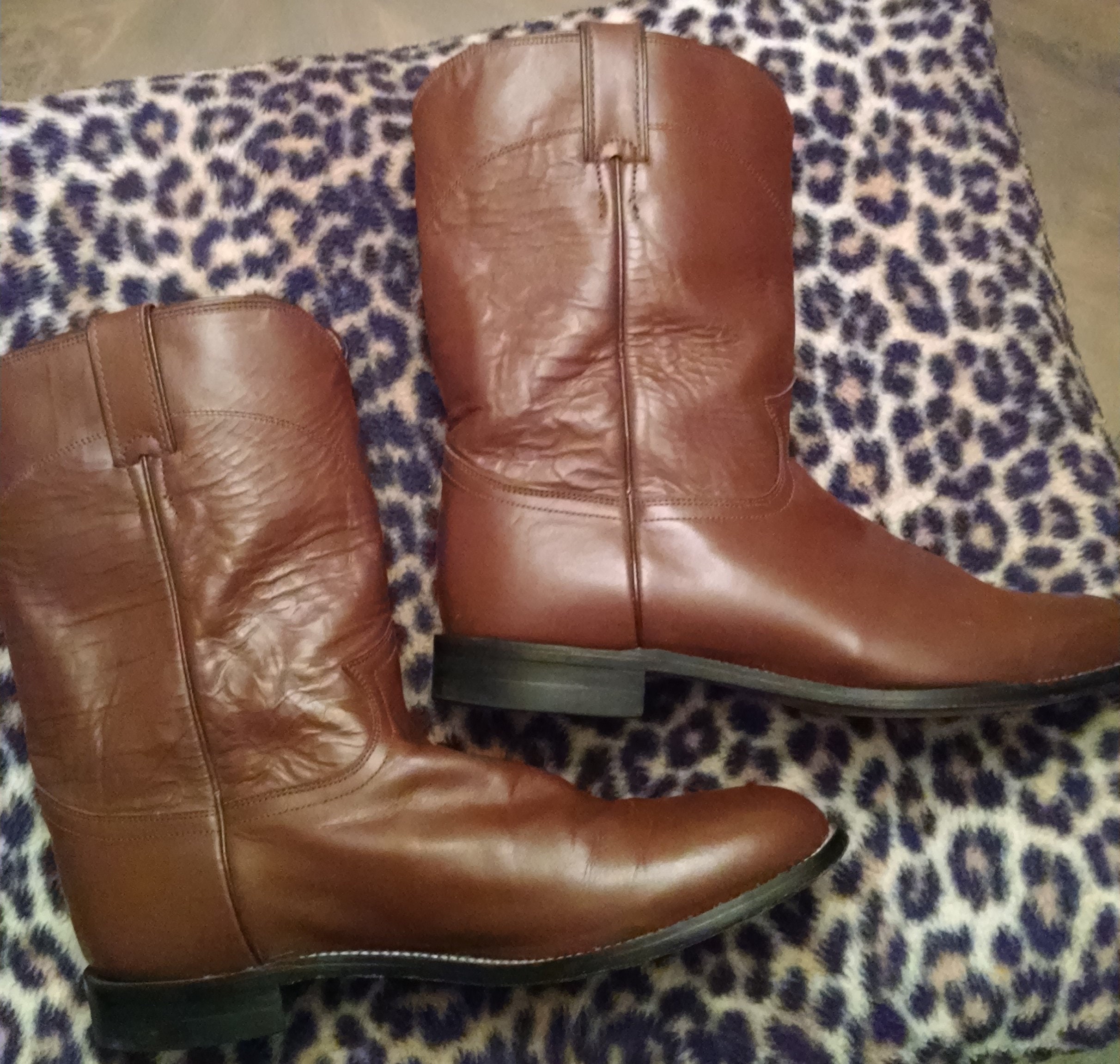 Chocolate Brown Justin Roper Cowboy Boots - Etsy