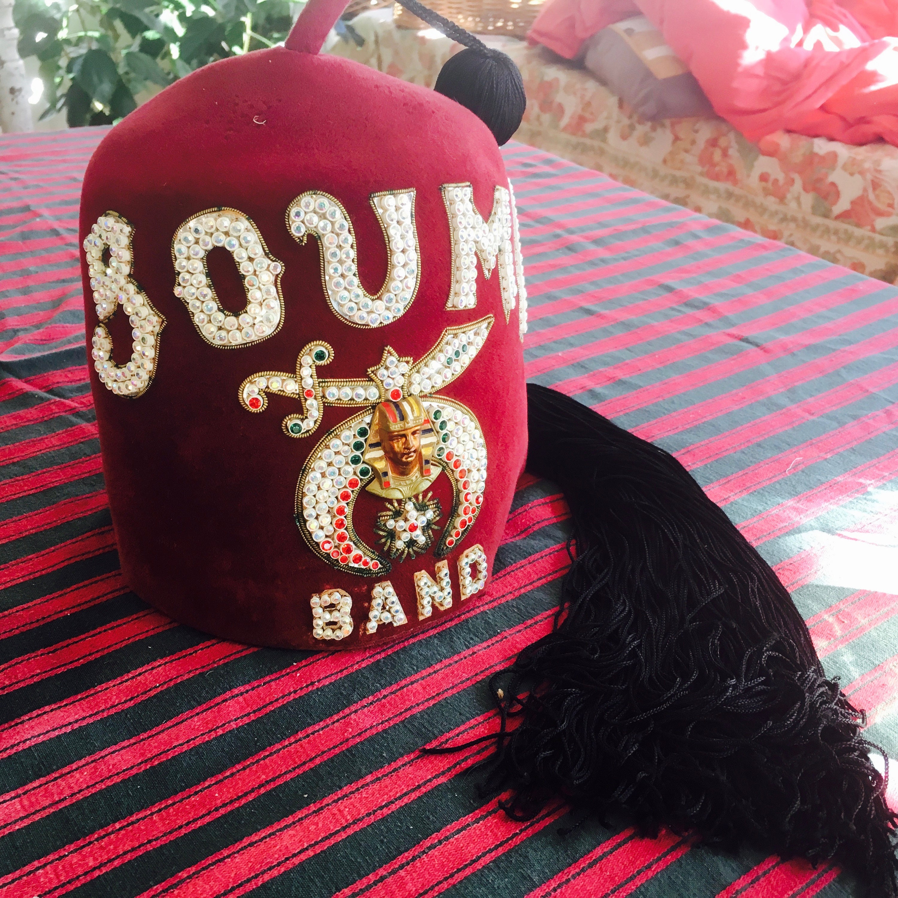 Bejeweled Boumi 1960s Vintage Fez and Case - Etsy