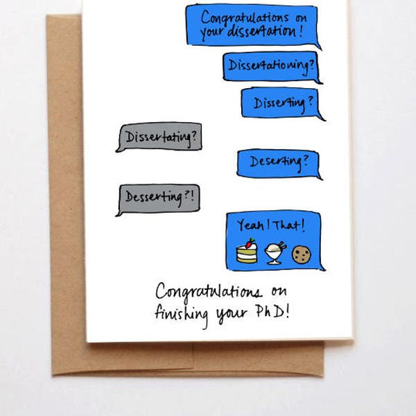 Phd Graduation Card - Etsy
