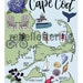 Cape Cod Illustrated Map | Drawings + Calligraphy Print | Martha's ...