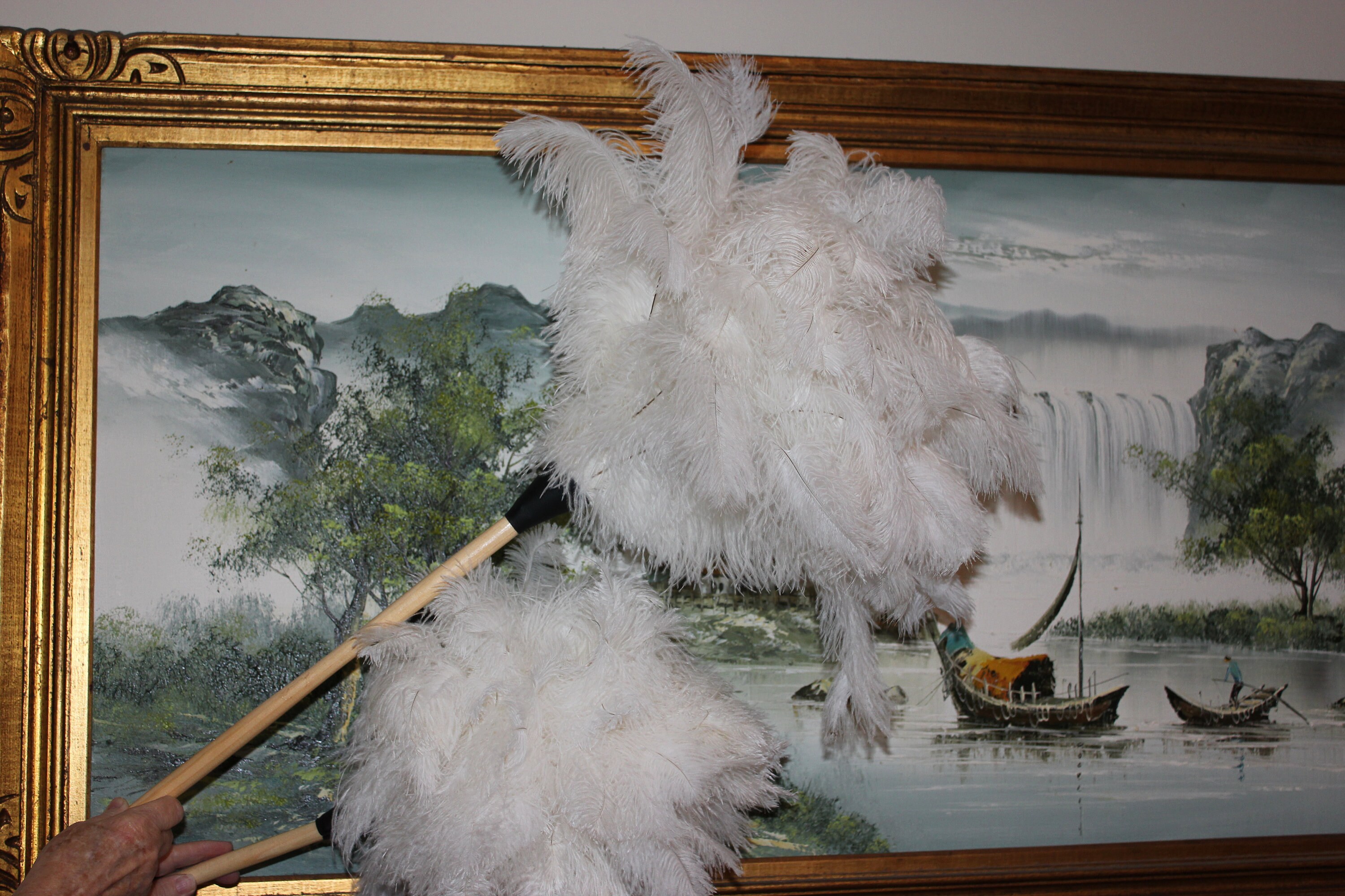 Set of Two 2 White Extra Large Feather Duster/displays in - Etsy