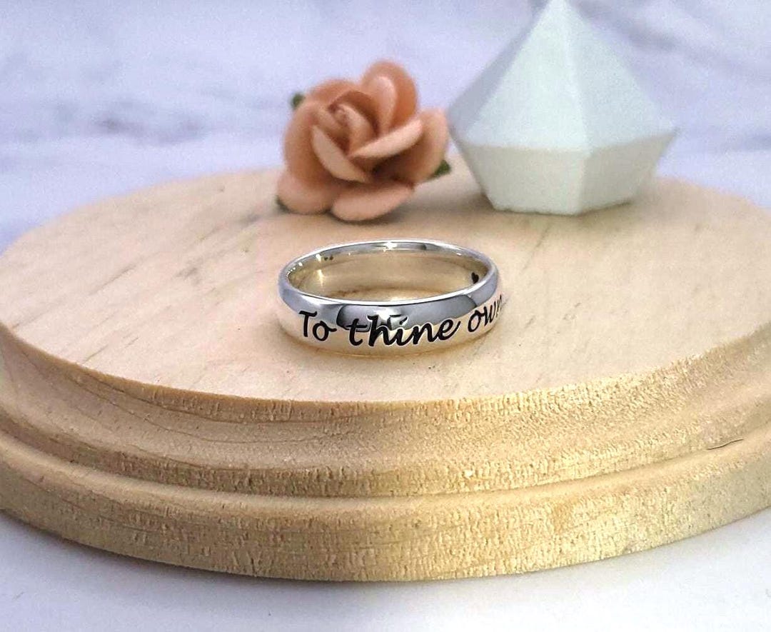 Sterling Silver Shakespeare Quote Ring: Hamlet, Inspirational Jewelry ...