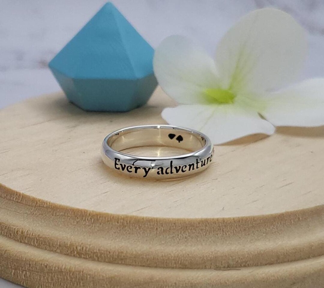 Adventure Ring Alice in Wonderland Inspirational Quote Graduation Gift ...
