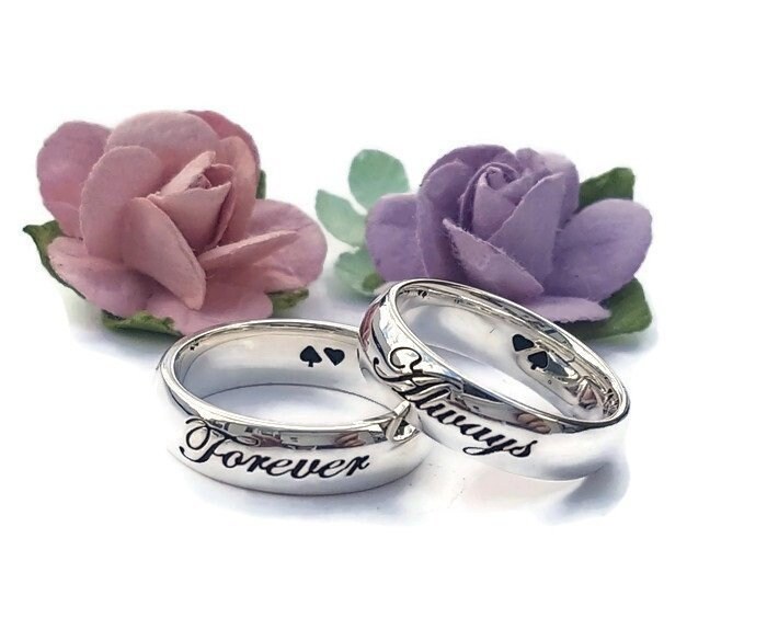 Silver Wedding Rings Forever And Always