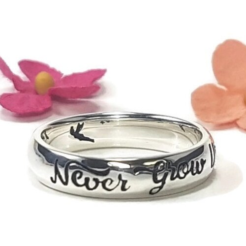 Peter Pan Jewelry Never Grow up Tinkerbell Ring Fairy Tale - Etsy