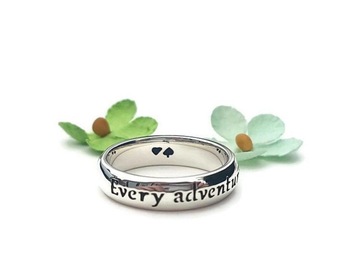 Adventure Ring Alice in Wonderland Inspirational Quote Graduation Gift ...